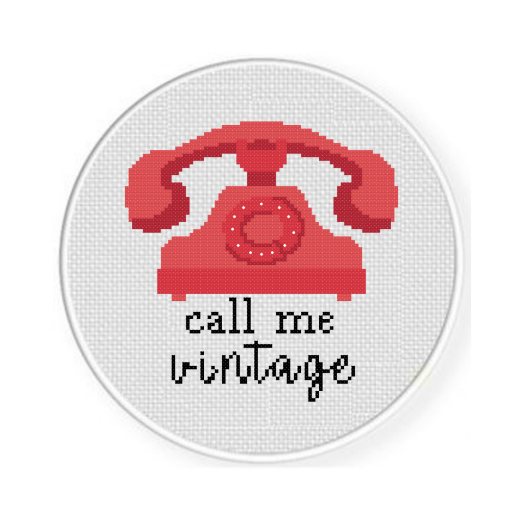 Call Me Vintage Cross Stitch Pattern – Daily Cross Stitch