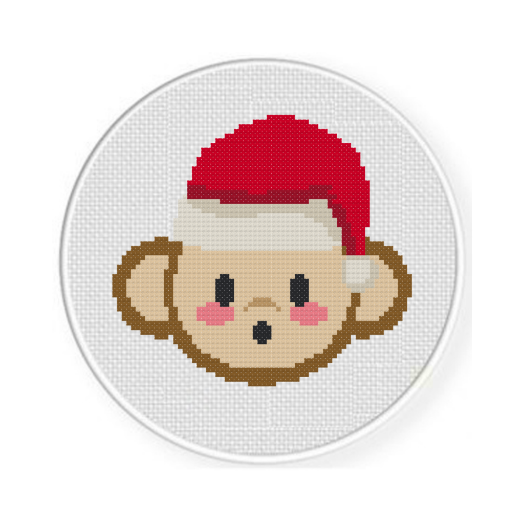 Christmas Monkey Cross Stitch Pattern – Daily Cross Stitch
