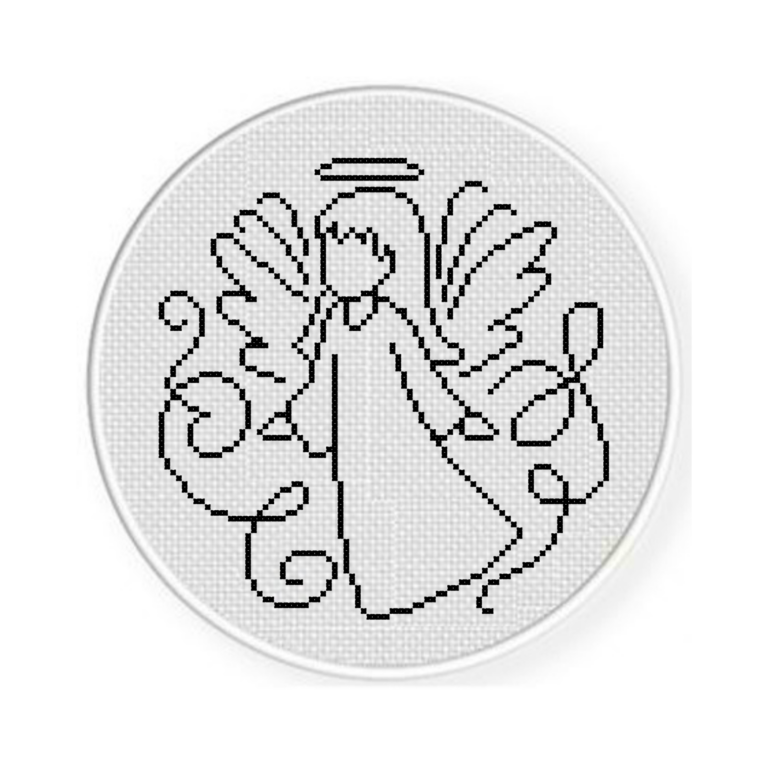 Angel Swirl Cross Stitch Pattern – Daily Cross Stitch